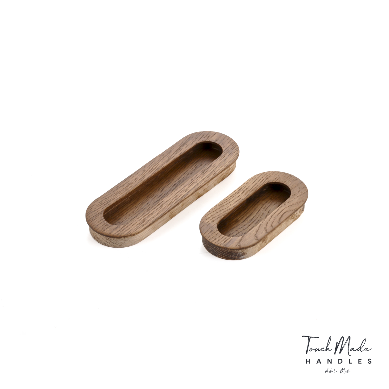 Cascade Recessed Oval Small Timber Handles – Touch Handles